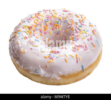 Sweet donut isolated with shadow on white background. Clipping path ...