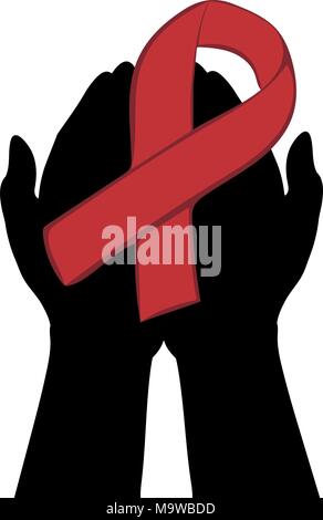 AIDS day red ribbon Stock Vector Image & Art - Alamy
