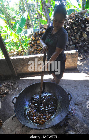Bogor, Indonesia. 28th Mar, 2018. Using coconut to be taken coconut ...