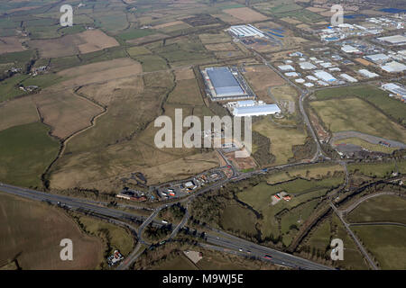 aerial view of Newton Aycliffe town centre in County Durham, UK Stock ...