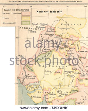 Map Of India 1857 Stock Photo: 132199841 - Alamy