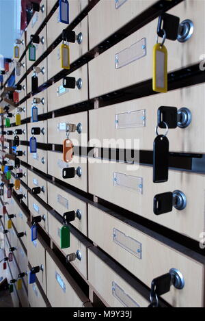 Keys on lockers doors, Lyon, France Stock Photo - Alamy