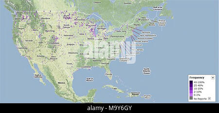 The distribution map for the Blue-winged Teal shows their migratory ...