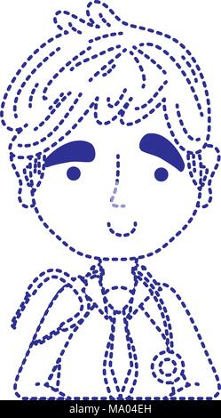 dotted shape professional man doctor with clothes and uniform Stock ...