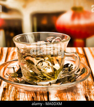 Chinese Green Tea Showing Well Health And Refreshment Stock Photo - Alamy