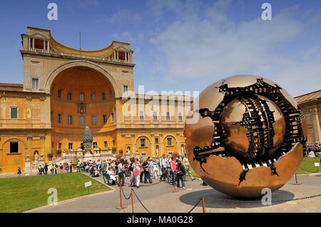 Golden Ball sculpture in courtyard of Vatican Museum Stock Photo - Alamy