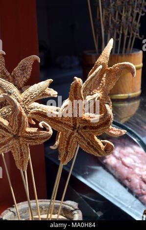 Fried starfish and fried Seahorse - China traditional food at ...