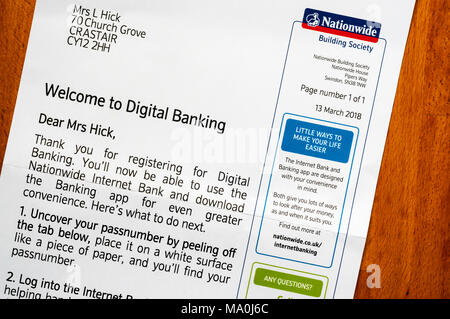 Nationwide Building Society Digital Banking Card-Reader with letter of ...