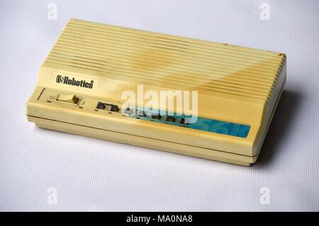 Old US Robotics Modem, old device for internet connection Stock Photo ...