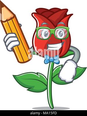 Geek red rose character cartoon Stock Vector Image & Art - Alamy