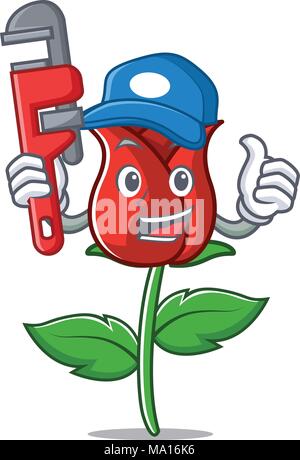 Mechanic red rose mascot cartoon Stock Vector Image & Art - Alamy