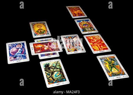 Major Arcana of the Crowley/Harris Thoth Tarot cards Stock Photo - Alamy
