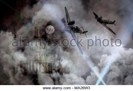 London Blitz Luftwaffe Bombing Raid Stock Photo: 30085105 - Alamy