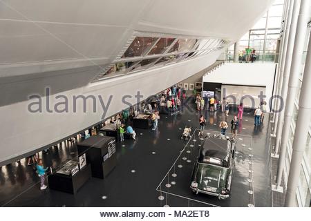 Zeppelin museum inside, replica the Hindenburg, Friedrichshafen, Lake ...