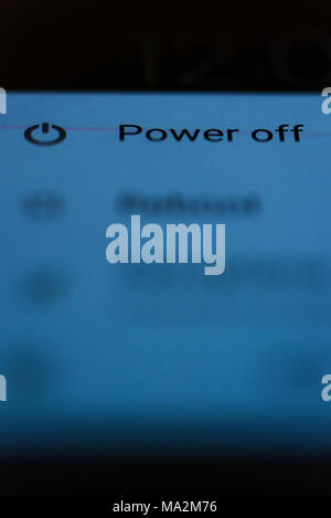 Electronic device, power off screen Stock Photo - Alamy