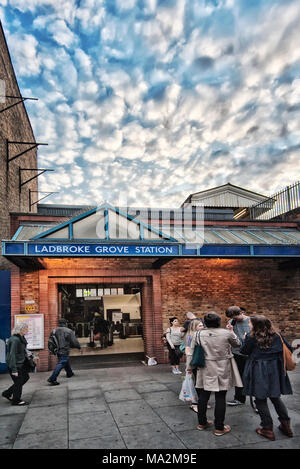 Ladbroke Grove London underground station sign Stock Photo - Alamy