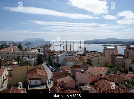 Panoramic view of Olbia gulf, Olbia Tempio province, North-east coast ...