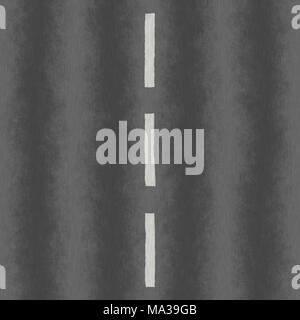 Road and center line, lane stripes, dividing strip separating lanes ...