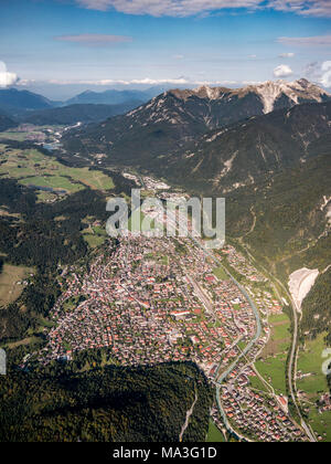 Aerial photo of Mittenwald Stock Photo - Alamy