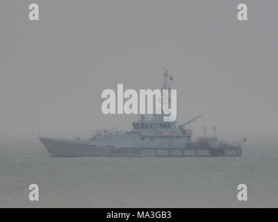 HMC Seeker, a 42-metre cutter operated by the UK Border Force, at James ...