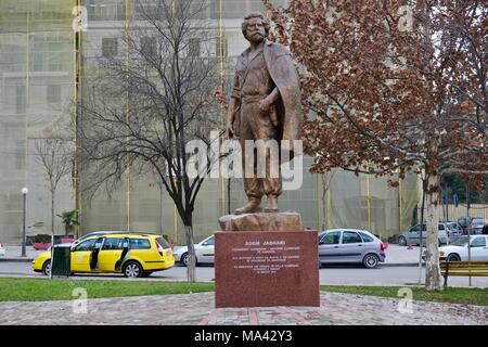 Statue of Adem Jashari, a founder of the Kosovo Liberation Army, a ...