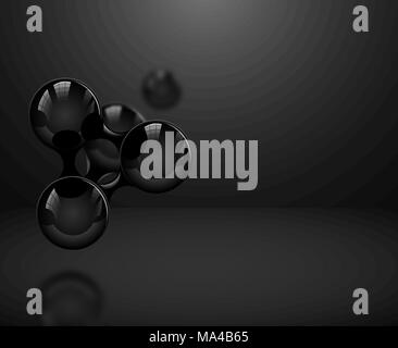 Molecules on the banner. Vector design template. Scientific research ...