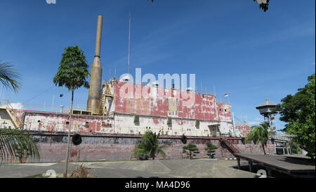 PLTD Apung 1 power generator - a 2,600 ton barge that washed about five ...