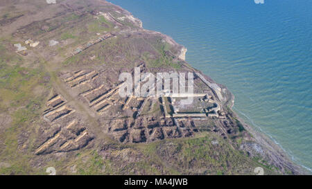 Roman ruins of Argamum (Organe) citadel. Dobrogea, Romania Stock Photo ...