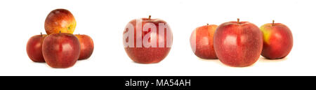 Variety of ripe red apples Ligol isolate white background. Procurement ...