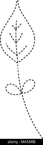 dotted shape tropical natural leaf plant design vector illustration ...