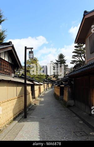 The Nagamachi area, known as samurai district of Kanazawa, Japan (taken ...