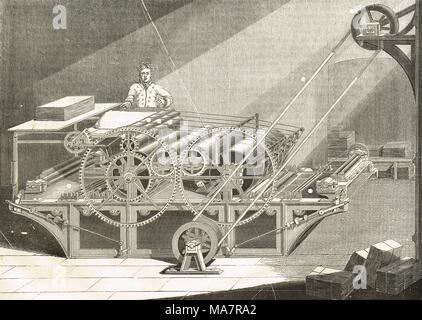 Steam Powered Printing Press, 19th Century Stock Photo - Alamy