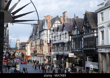 Eastgate,Easgate Street,The Rows,Rows,buildings,Chester,Cheshire ...