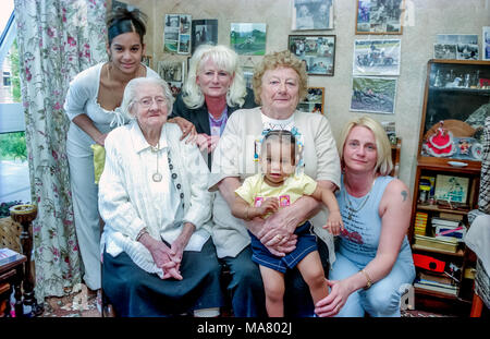 Six female generations of the same family Stock Photo - Alamy