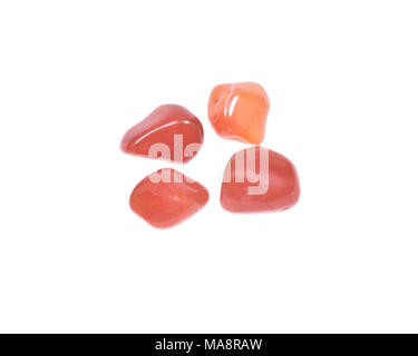 carnelian from Brazil isolated on white background Stock Photo - Alamy