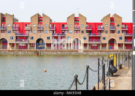 Dockside apartments at Shadwell Basin, part of London Docks in London ...