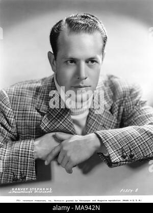 Actor Harvey Stephens, Publicity Portrait, Paramount Pictures, 1937 ...