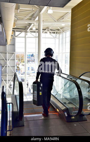 Armoured security van transporting money at London streets Stock Photo ...