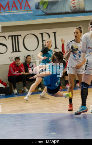 Avtokomanda Hall, Skopje, R. Macedonia. 30 Mart 2018 16:00 (GMT+2). WHC Metalurg vs WHC Vardar ...