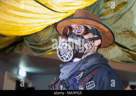 Cosplay Steampunk futuristic nuclear ventilated retro full face vintage ...