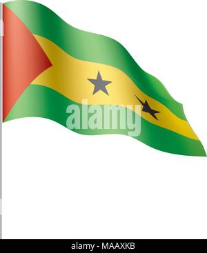 São Tomé and Príncipe Star Flag. Sao Tome and Principe Star Shape Flag ...