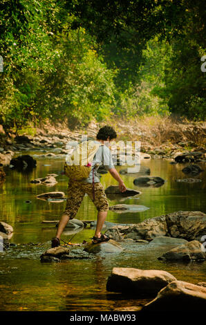 Full length, portrait of the beautiful Mainapi Waterfall located in ...