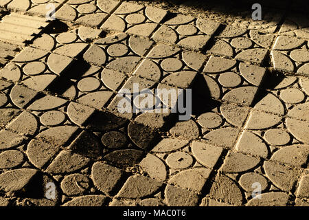 Bump or uneven pavement on the road ahead orange sign on the ground in ...