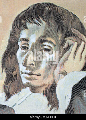 Blaise Pascal. Portrait of French mathematician, physicist, inventor ...