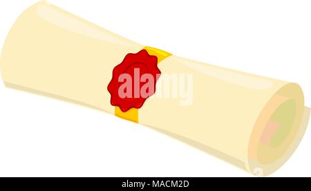 Colorful cartoon diploma scroll graduation hat set. Graduation theme ...