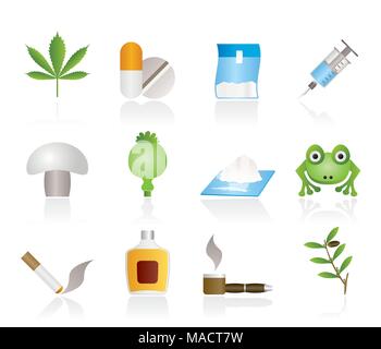 Different kind of drug icons Stock Vector Image & Art - Alamy