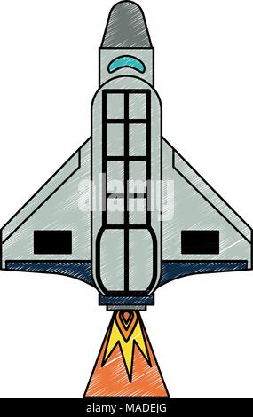 Spaceship taking off scribble Stock Vector Image & Art - Alamy