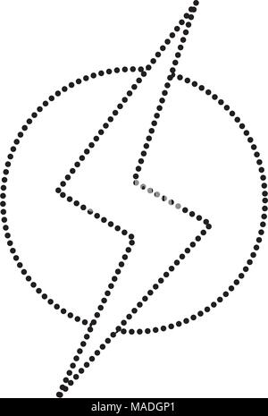 dotted shape power hazard energy symbol to ecology conservation vector ...