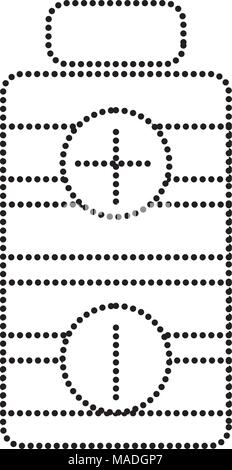dotted shape power energy battery charge technology vector illustration ...