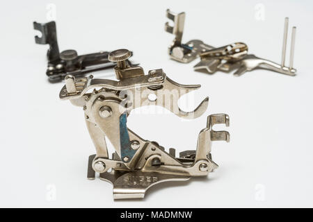 Parts and accessories for old Singer Sewing Machines Stock Photo - Alamy